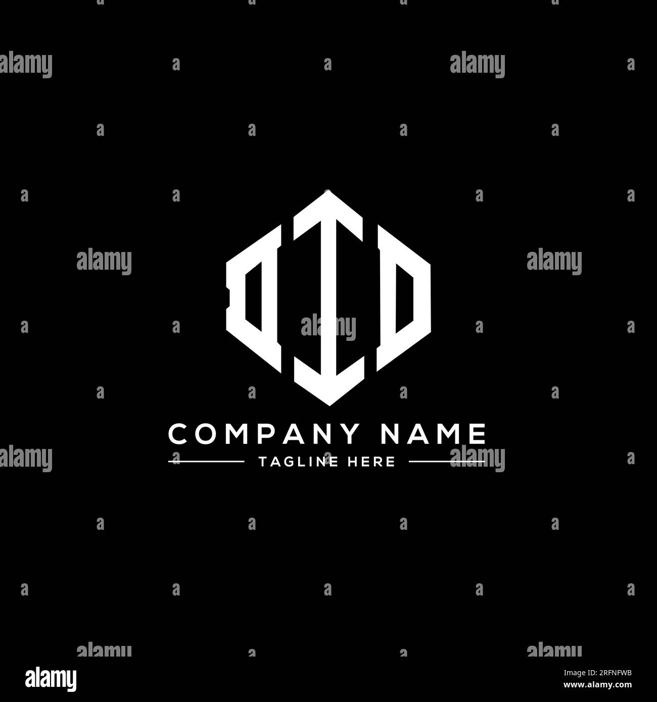 DID letter logo design with polygon shape. DID polygon and cube shape ...