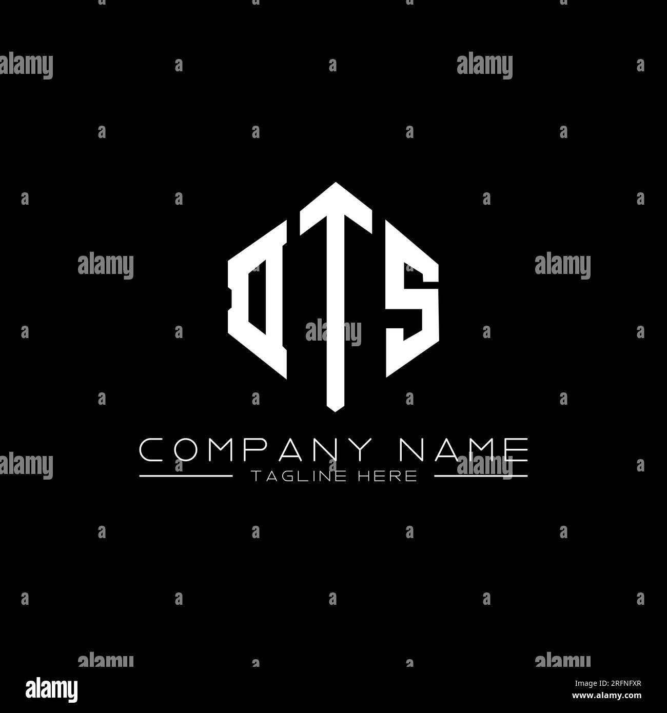 DTS letter logo design with polygon shape. DTS polygon and cube shape ...