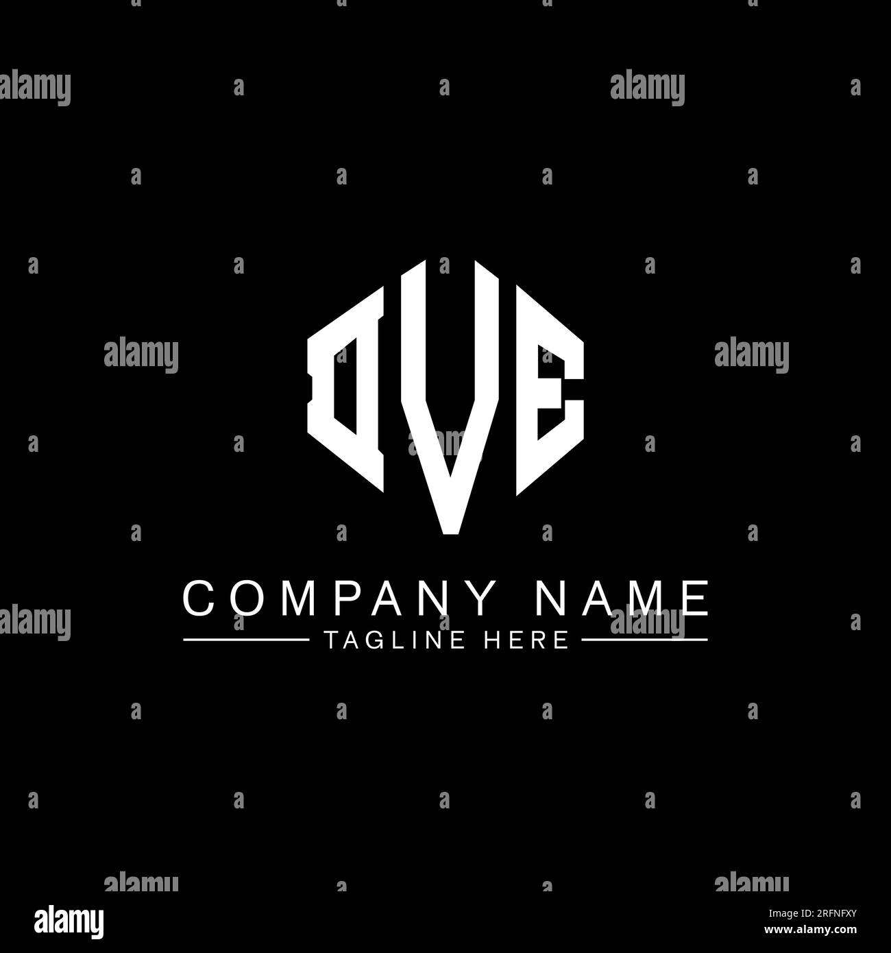 DVE letter logo design with polygon shape. DVE polygon and cube shape ...