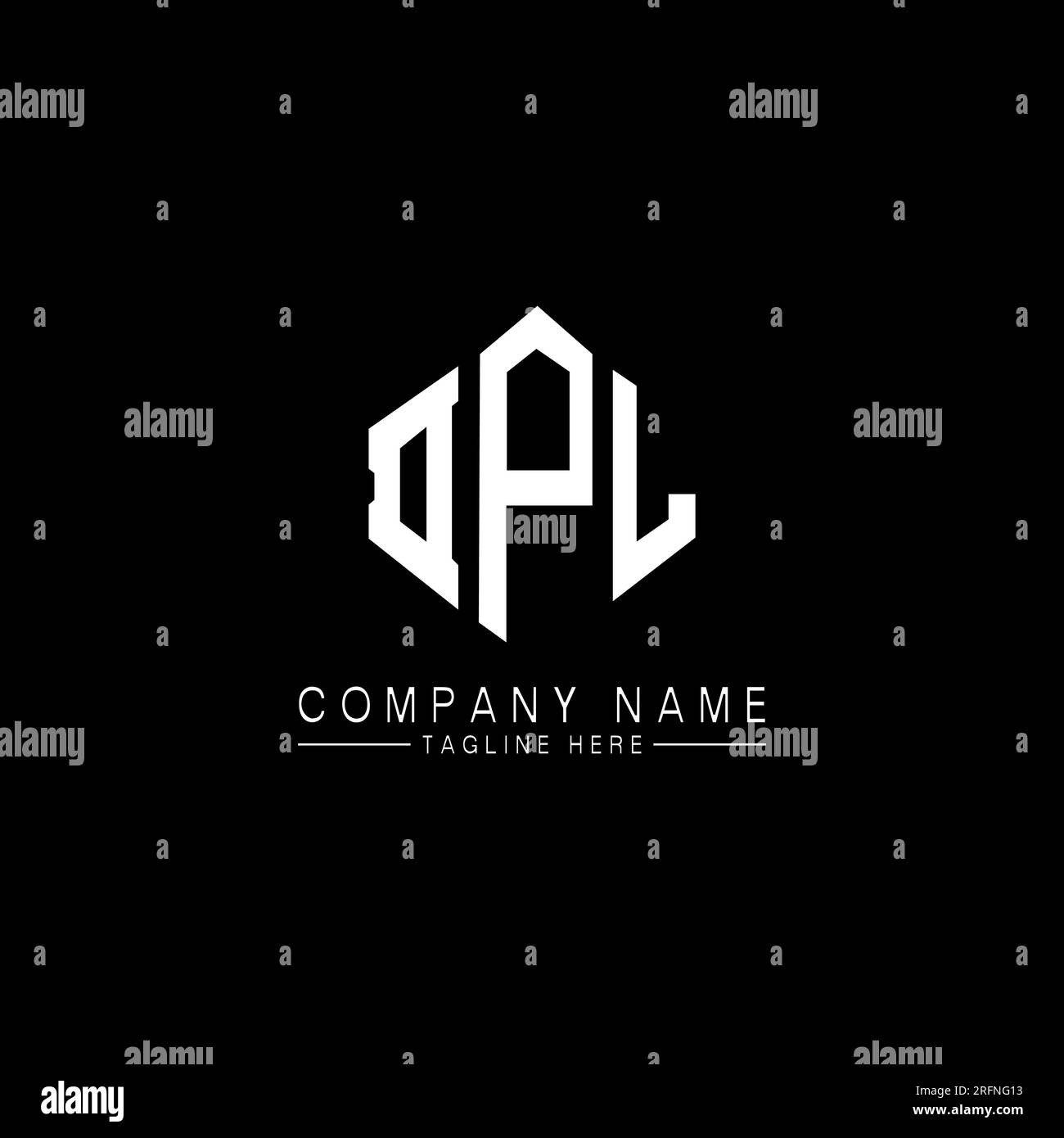 DPL letter logo design with polygon shape. DPL polygon and cube shape ...