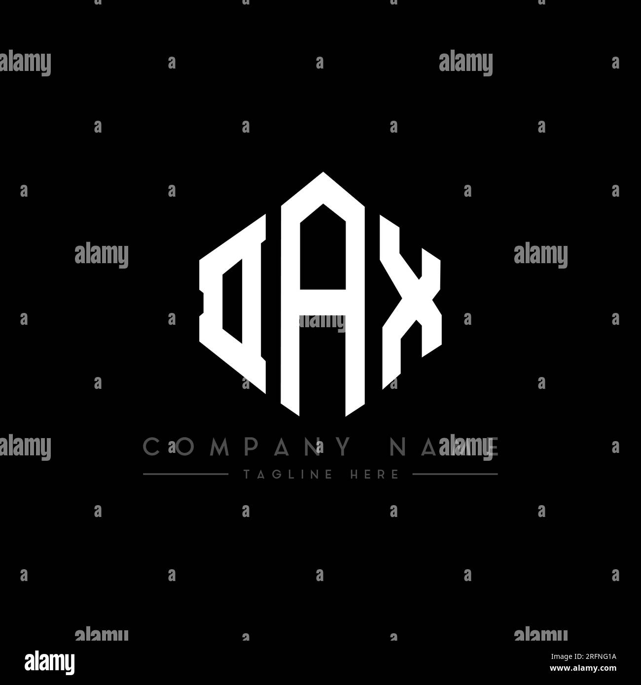 DAX letter logo design with polygon shape. DAX polygon and cube shape ...