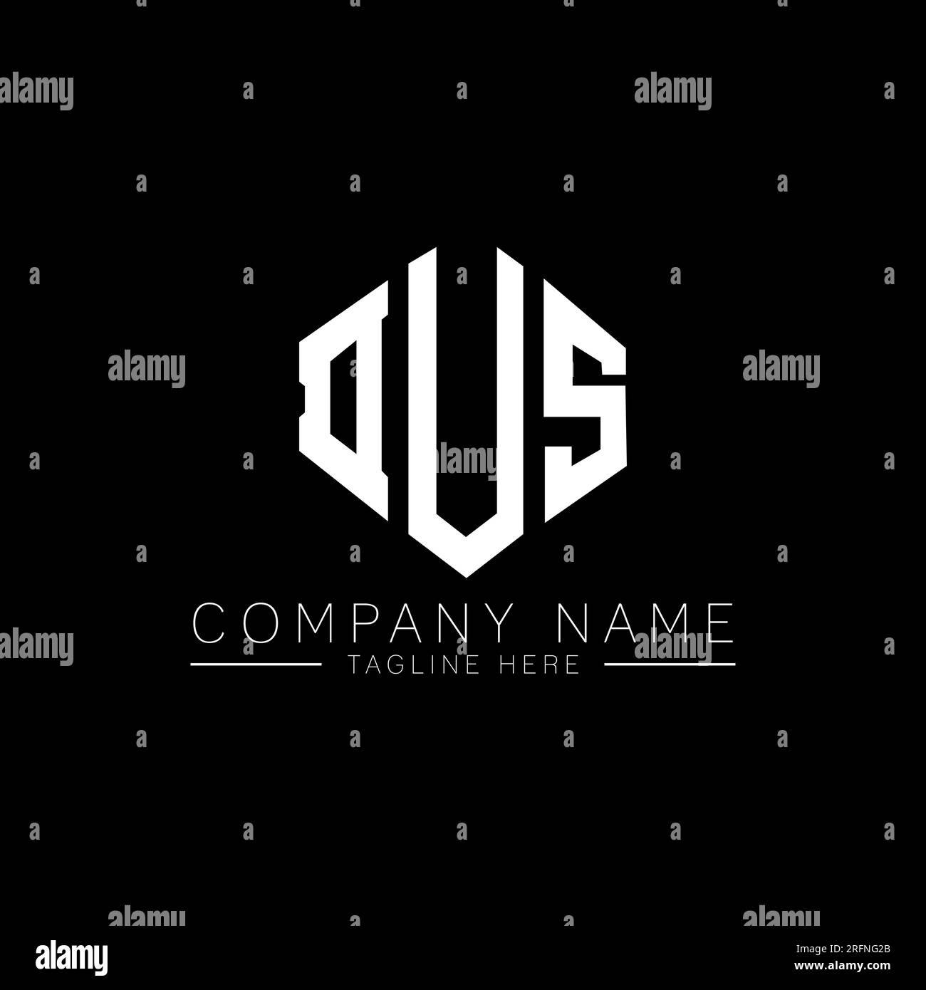 DUS letter logo design with polygon shape. DUS polygon and cube shape ...