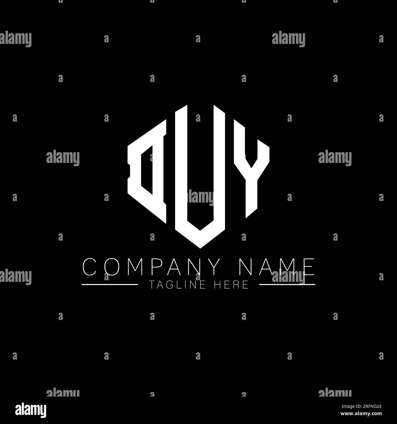 DUY letter logo design with polygon shape. DUY polygon and cube shape ...