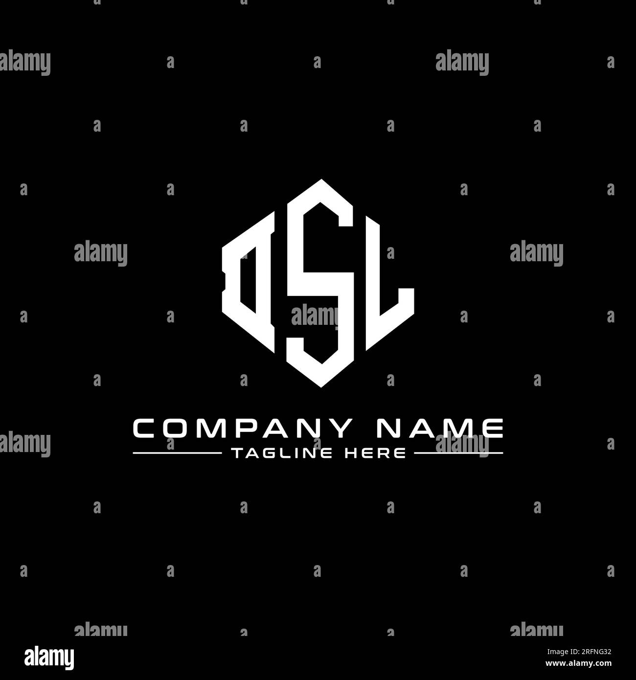 DSL letter logo design with polygon shape. DSL polygon and cube shape ...