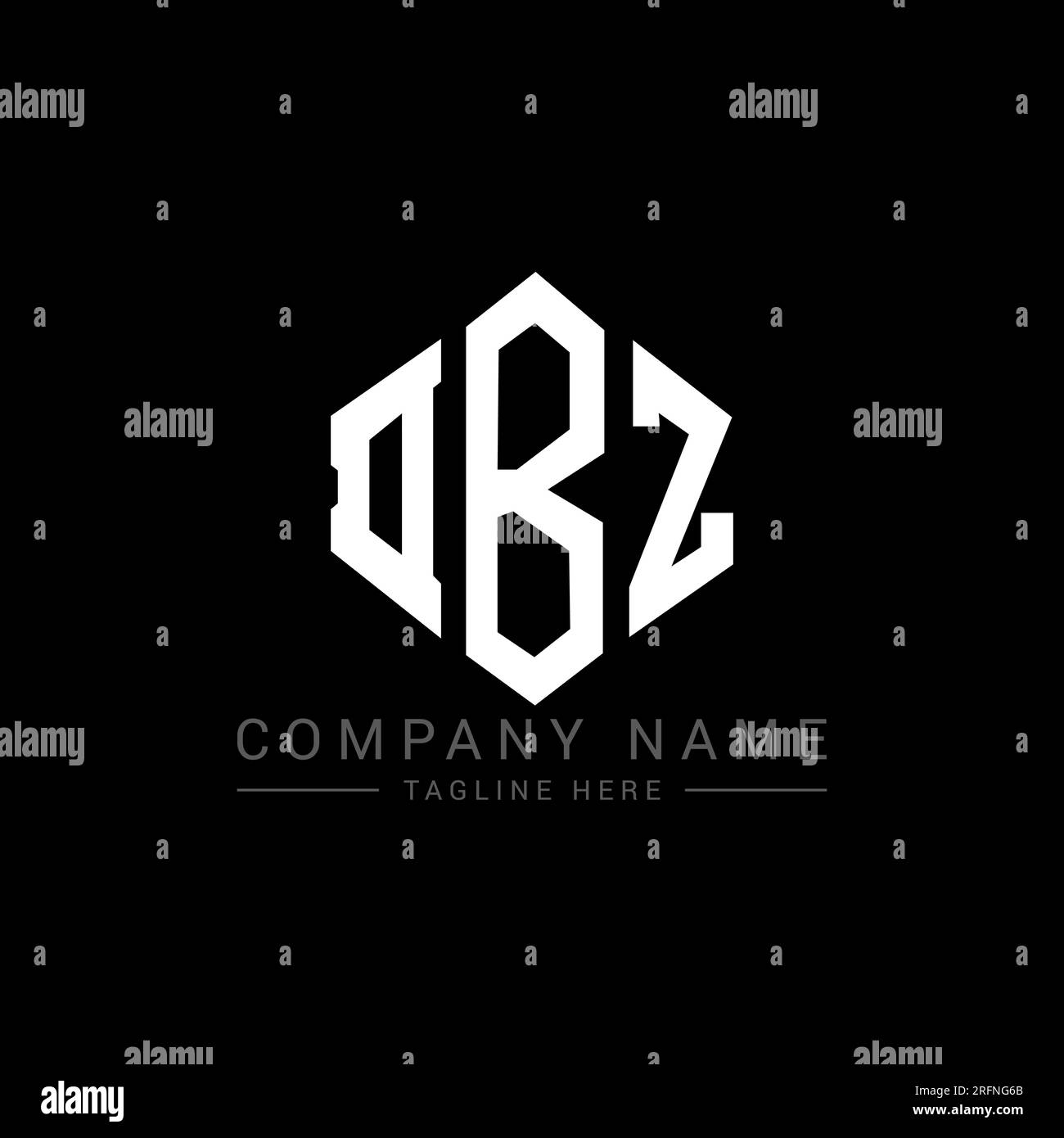 DBZ letter logo design with polygon shape. DBZ polygon and cube shape ...