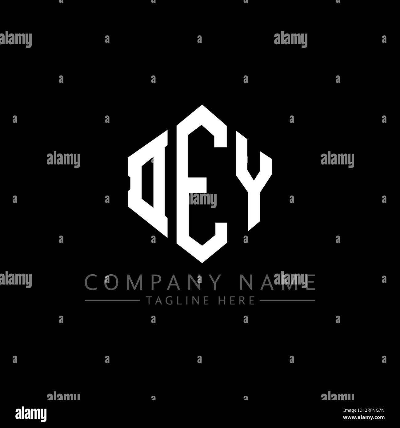 DEY letter logo design with polygon shape. DEY polygon and cube shape ...