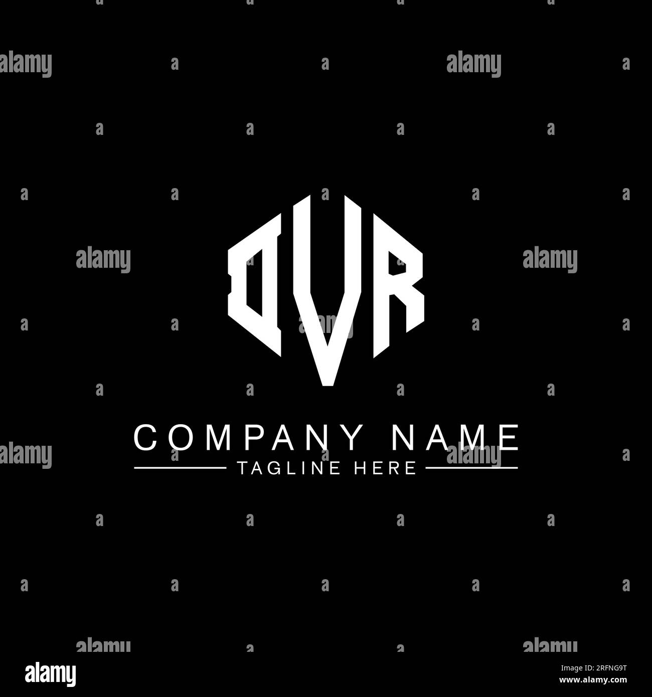 DVR letter logo design with polygon shape. DVR polygon and cube shape ...