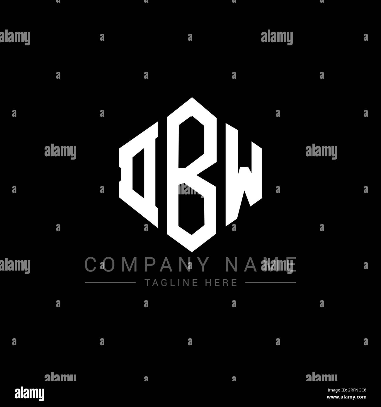 DBW letter logo design with polygon shape. DBW polygon and cube shape ...