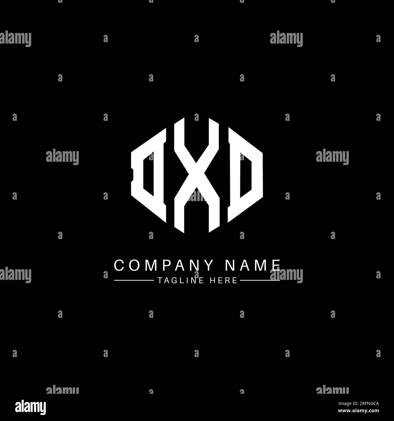 DXD letter logo design with polygon shape. DXD polygon and cube shape ...