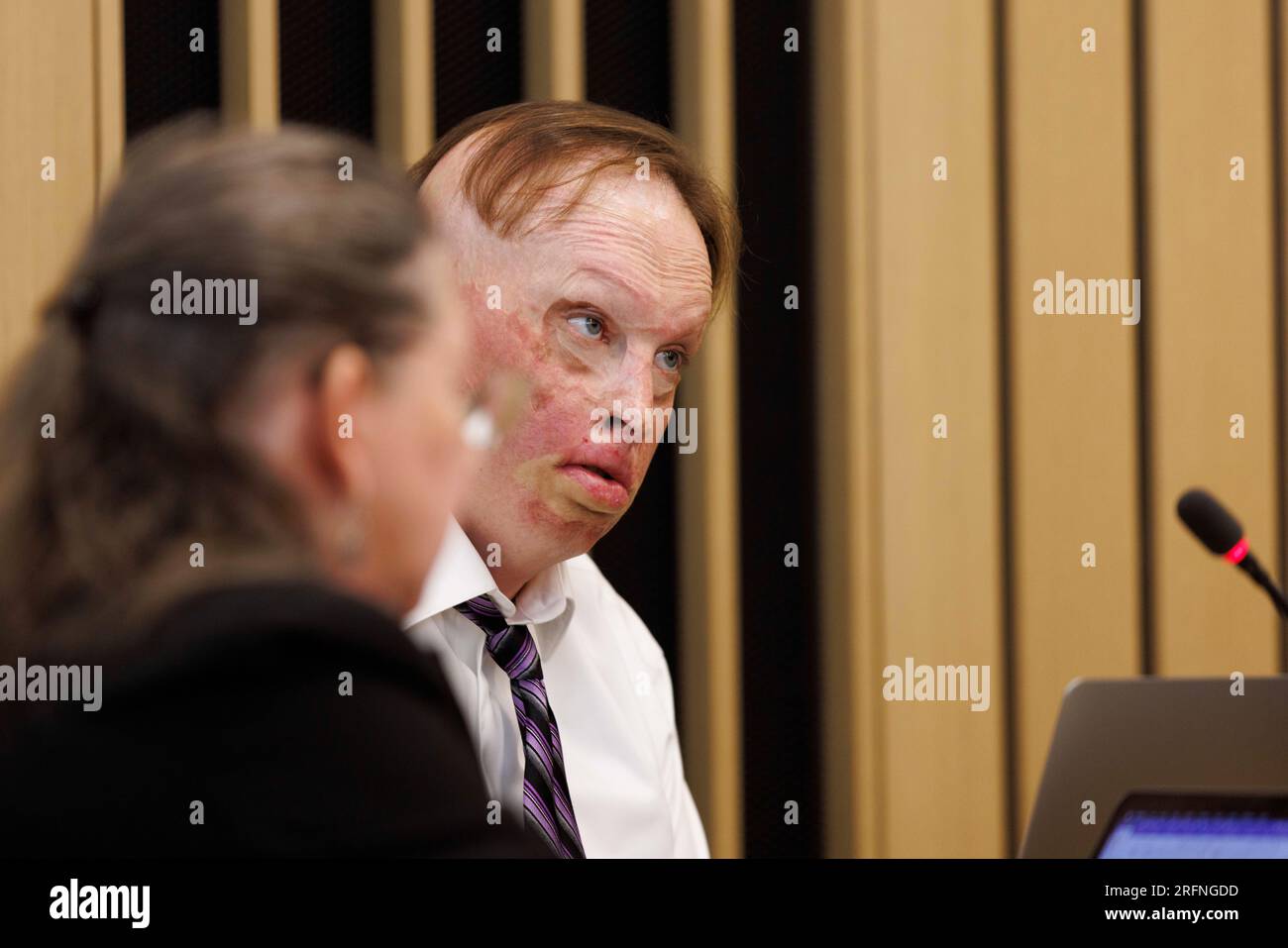 Portland, USA. 04th Aug, 2023. John Hacker is one of the two remaining ...