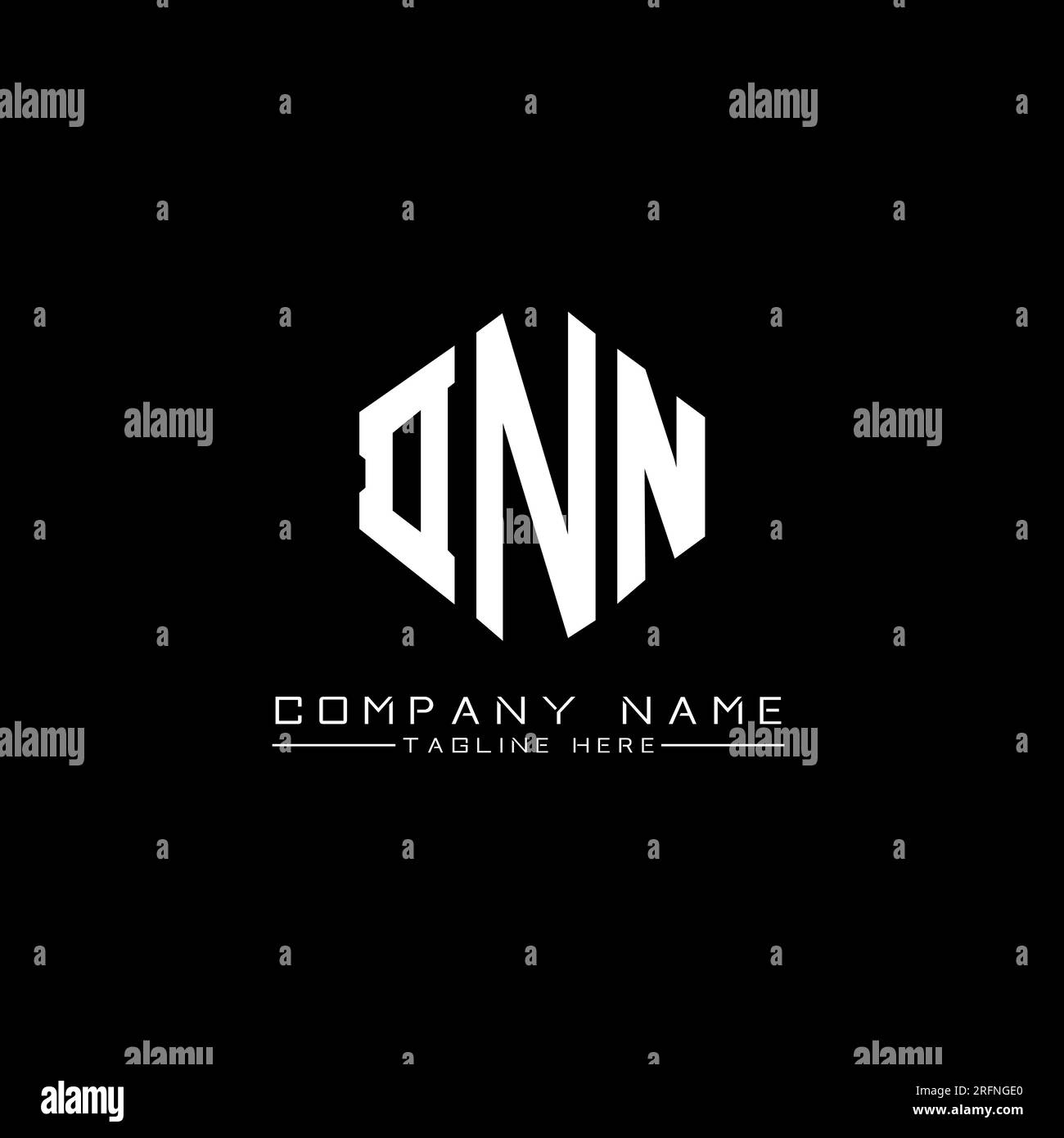 DNN letter logo design with polygon shape. DNN polygon and cube shape ...