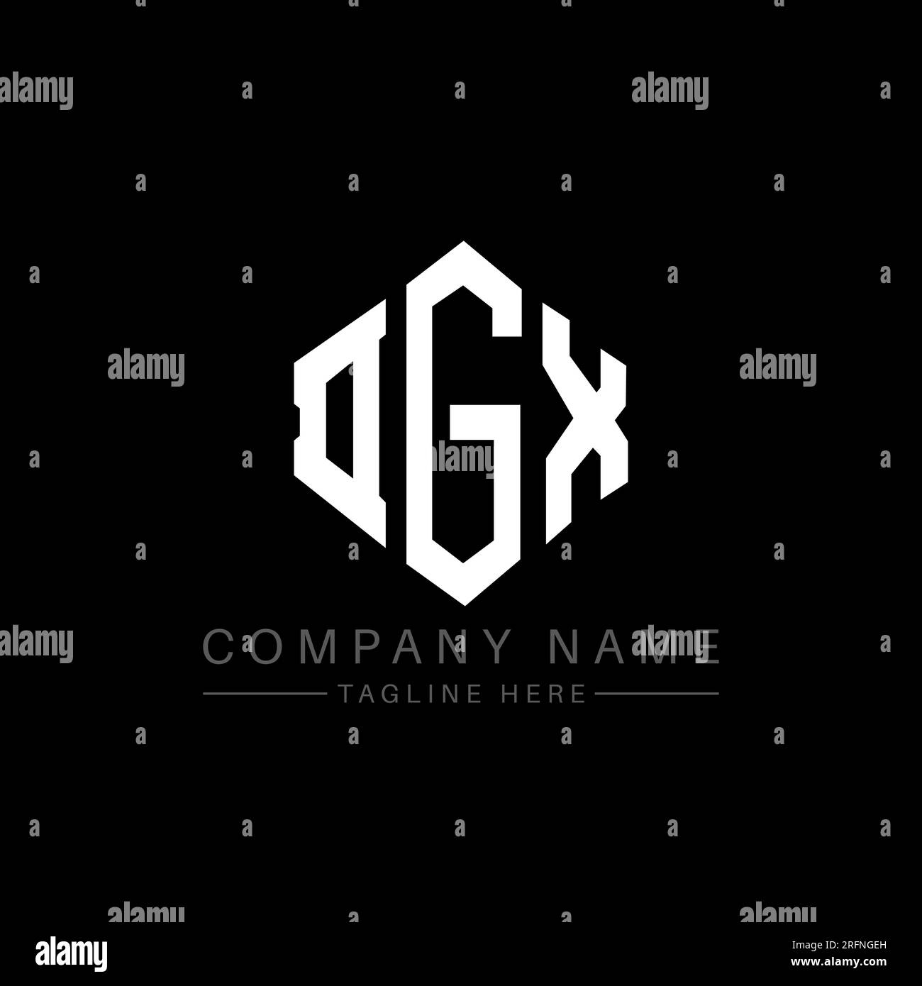 DGX letter logo design with polygon shape. DGX polygon and cube shape ...