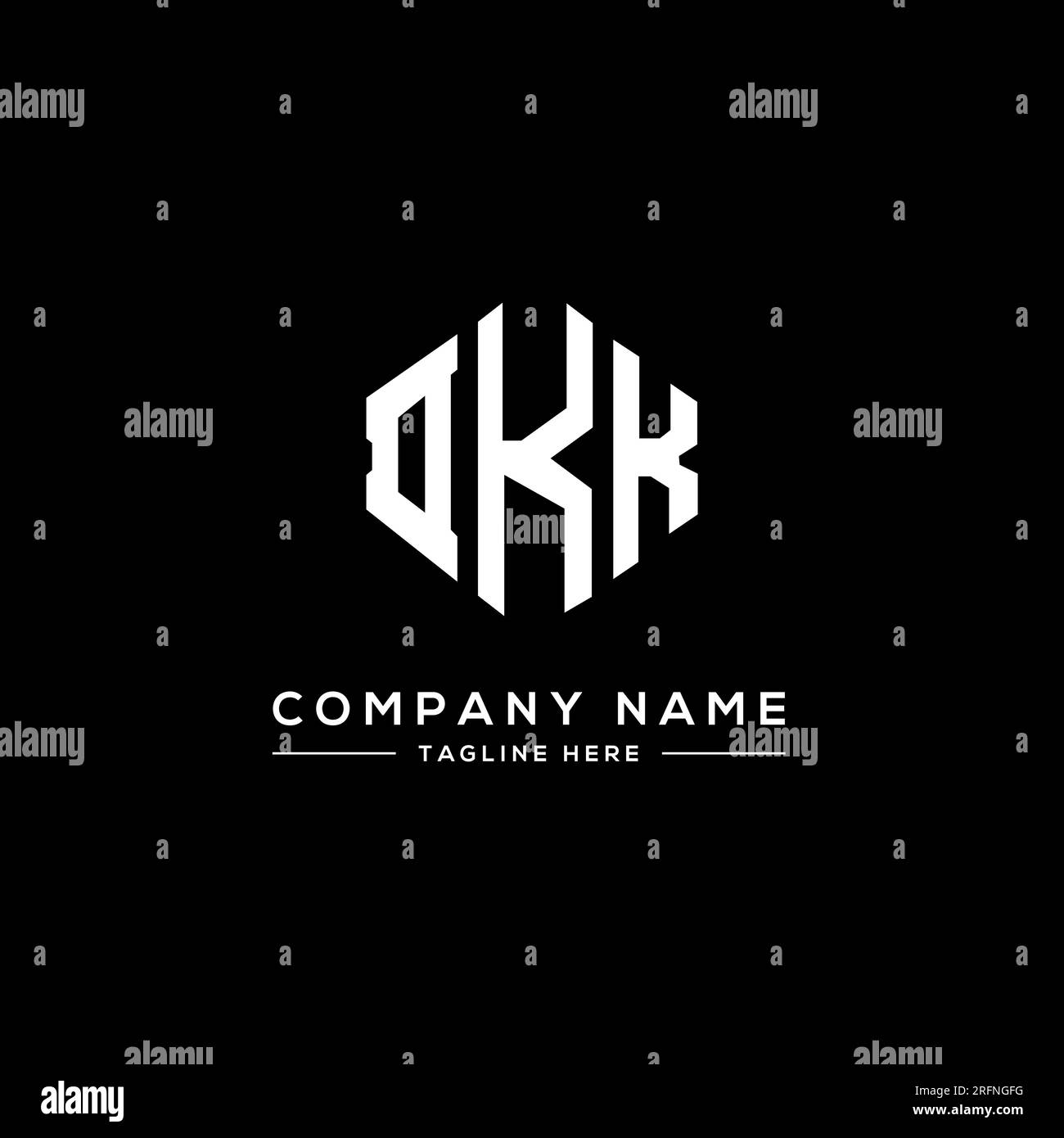 DKK letter logo design with polygon shape. DKK polygon and cube shape ...