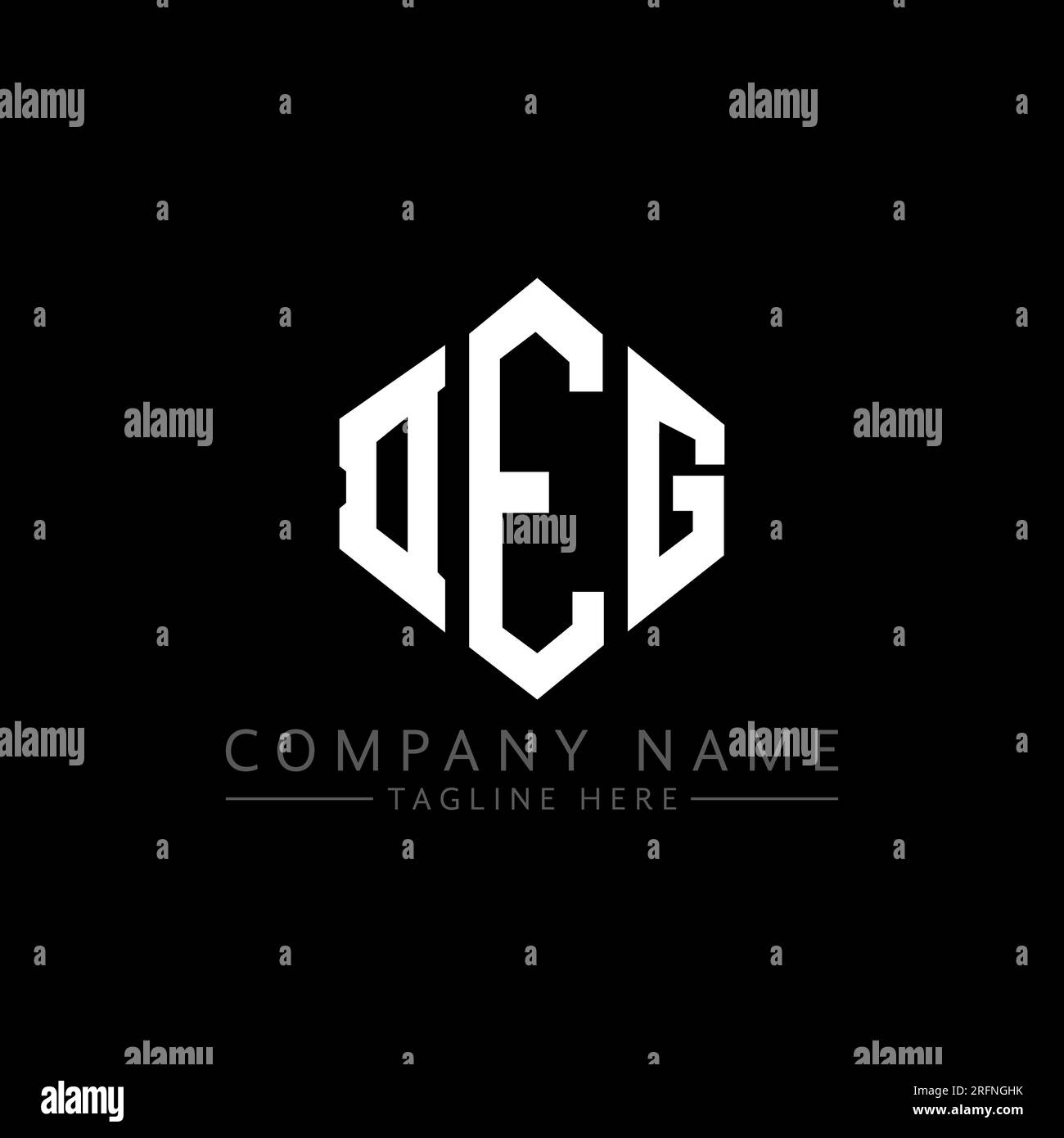 DEG letter logo design with polygon shape. DEG polygon and cube shape ...