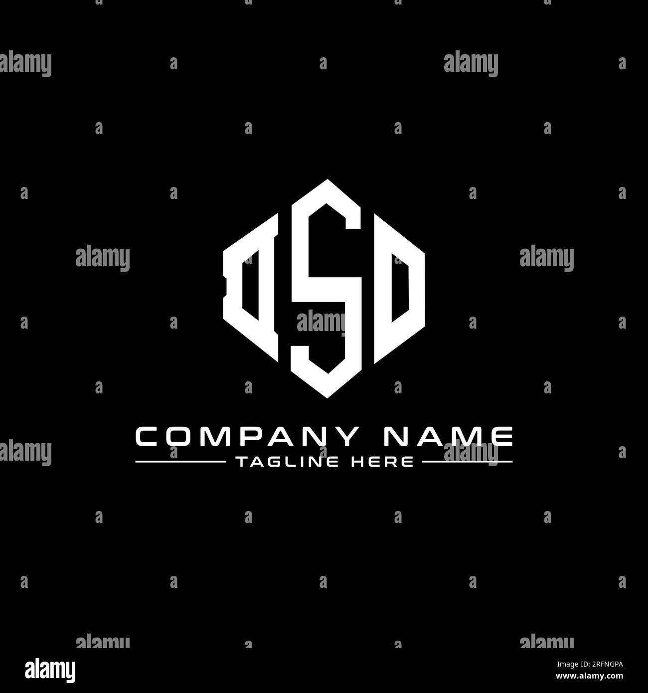 DSO letter logo design with polygon shape. DSO polygon and cube shape ...