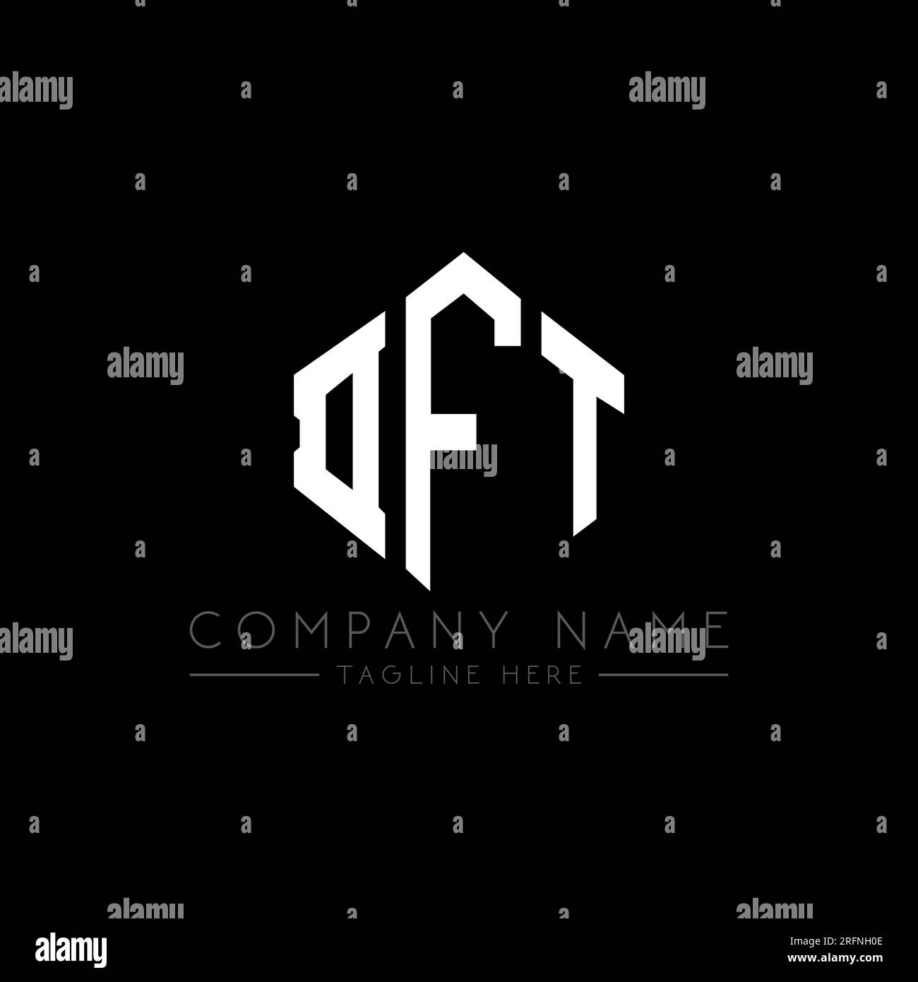 Dft Letter Logo Design With Polygon Shape Dft Polygon And Cube Shape