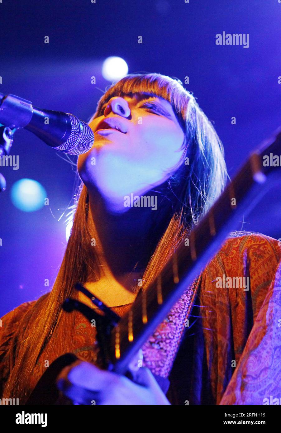 London. UK. Klara Soderberg of First Aid Kit performing live at ...