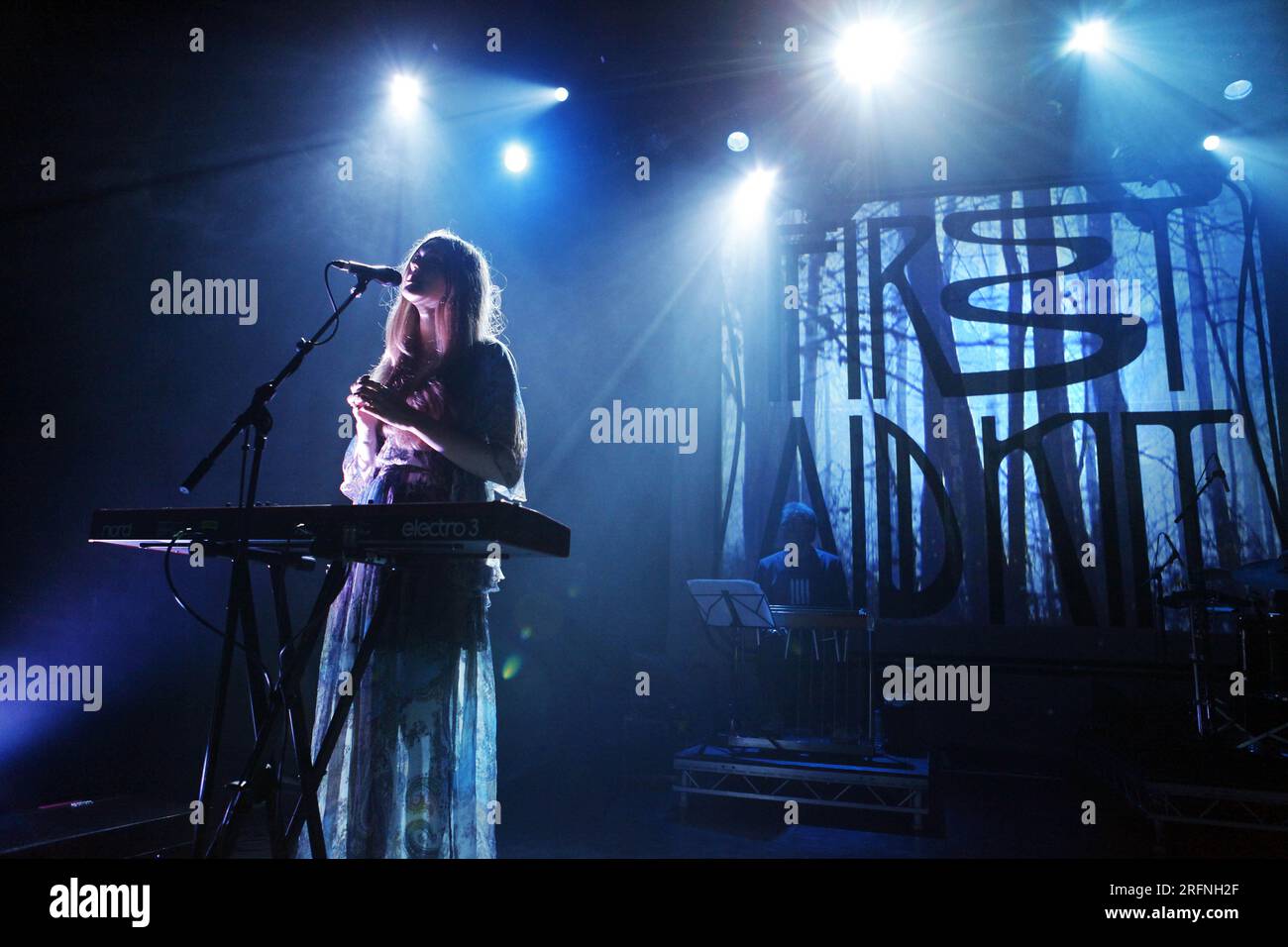 London. UK. Johanna Soderberg of First Aid Kit performing live at ...
