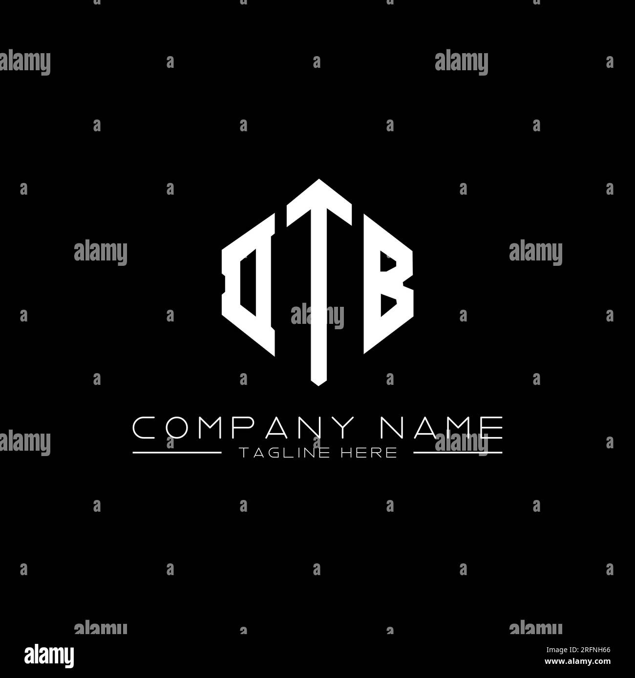 DTB letter logo design with polygon shape. DTB polygon and cube shape ...