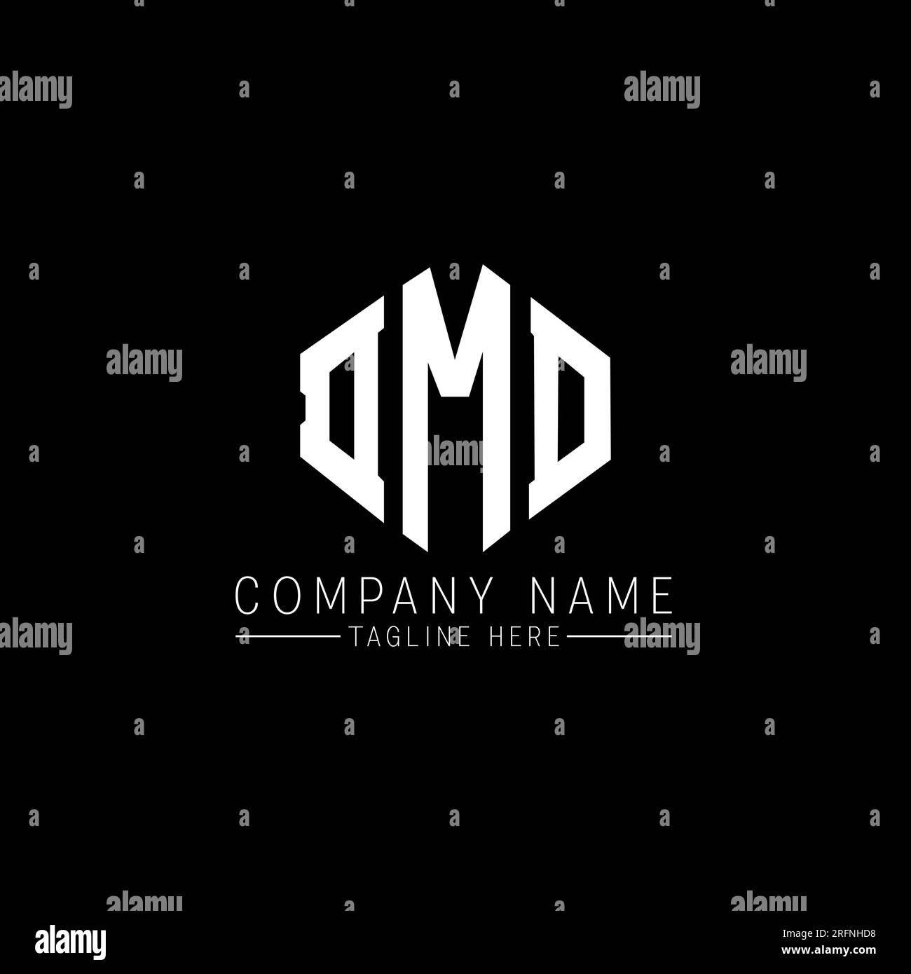 DMD letter logo design with polygon shape. DMD polygon and cube shape ...