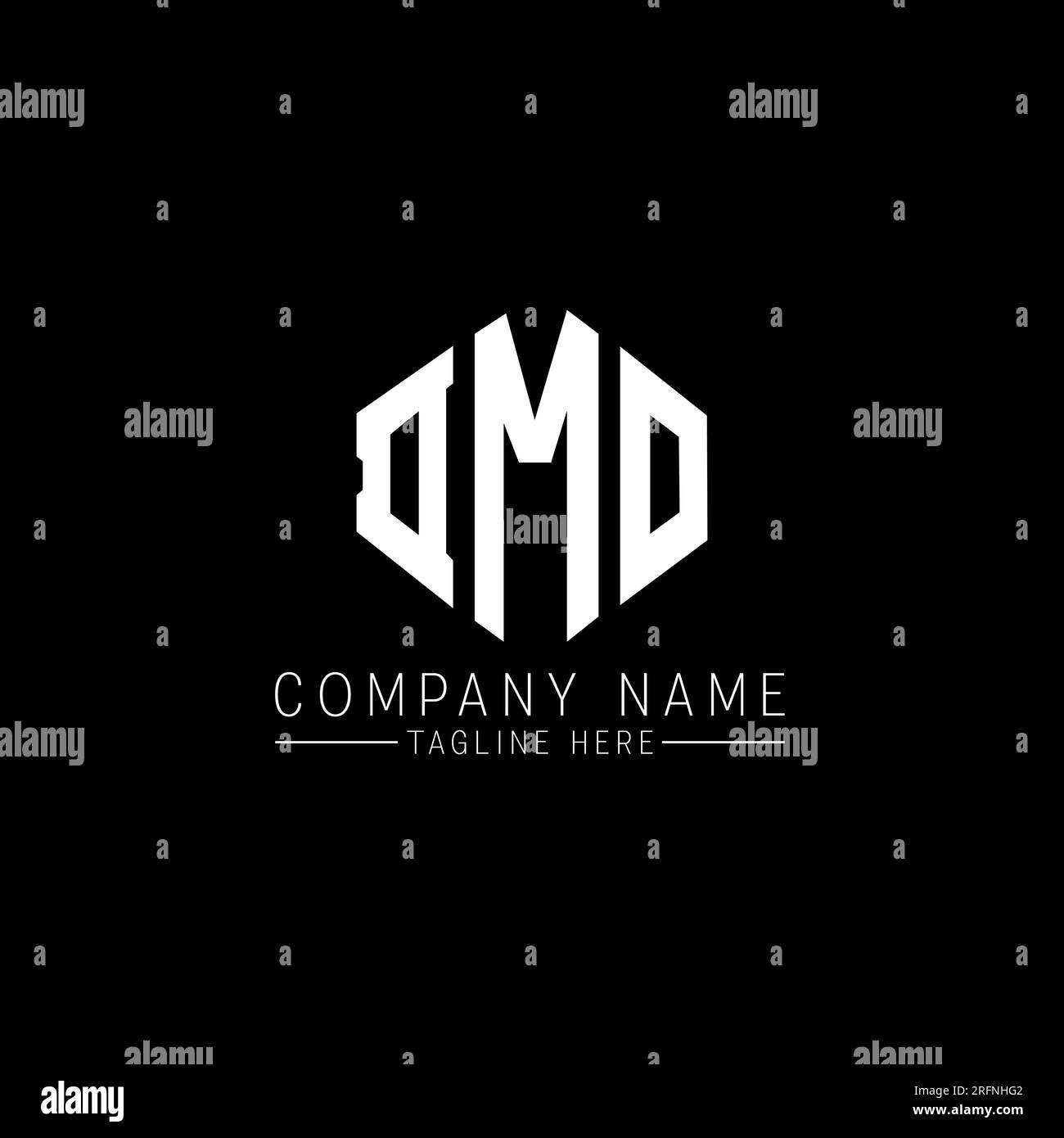 DMO letter logo design with polygon shape. DMO polygon and cube shape ...