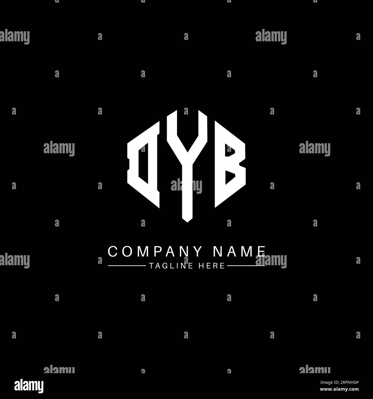 DYB letter logo design with polygon shape. DYB polygon and cube shape ...