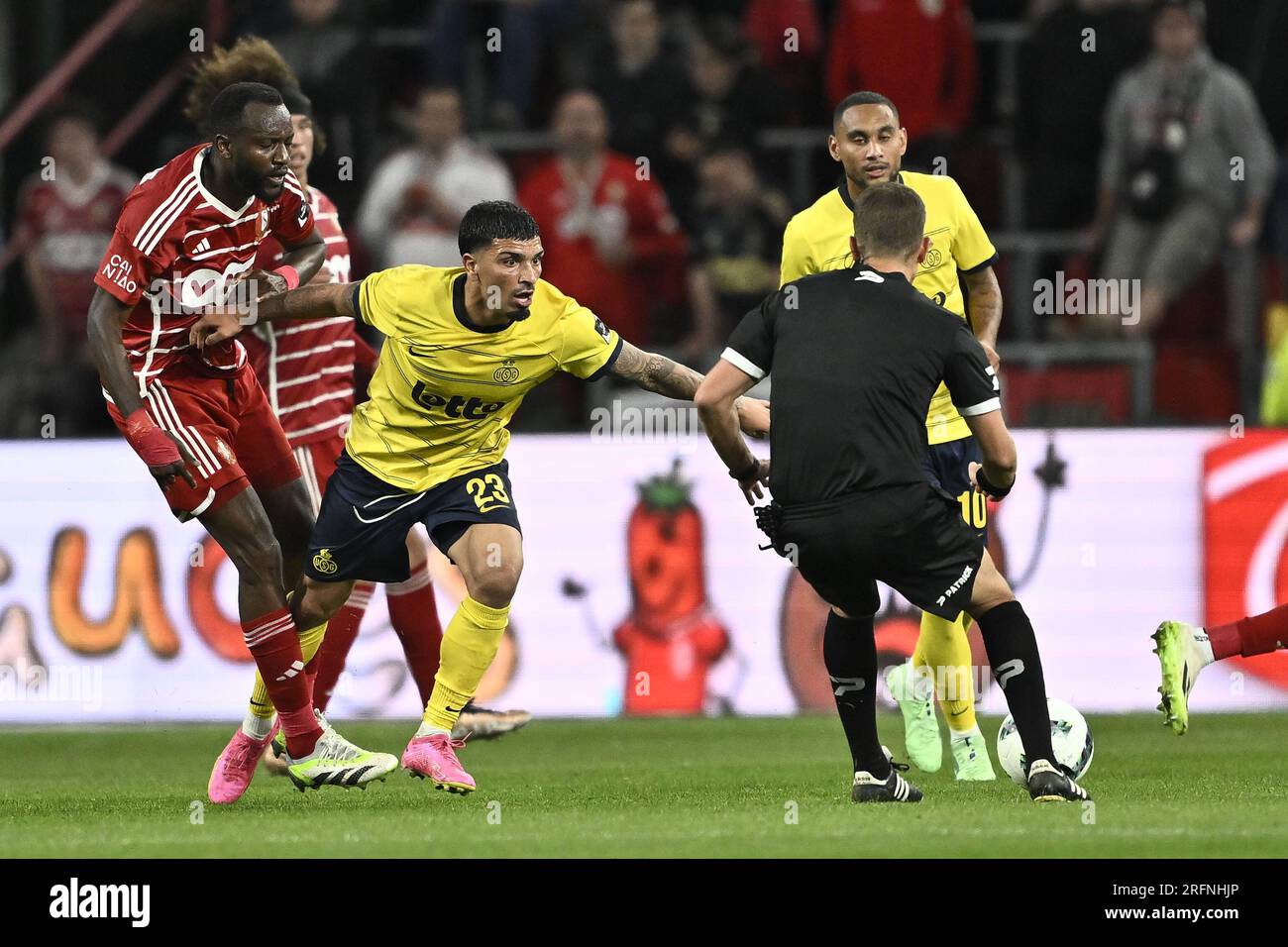 Liege, Belgium. 04th Aug, 2023. Standard's Merveille Bope Bokadi and ...