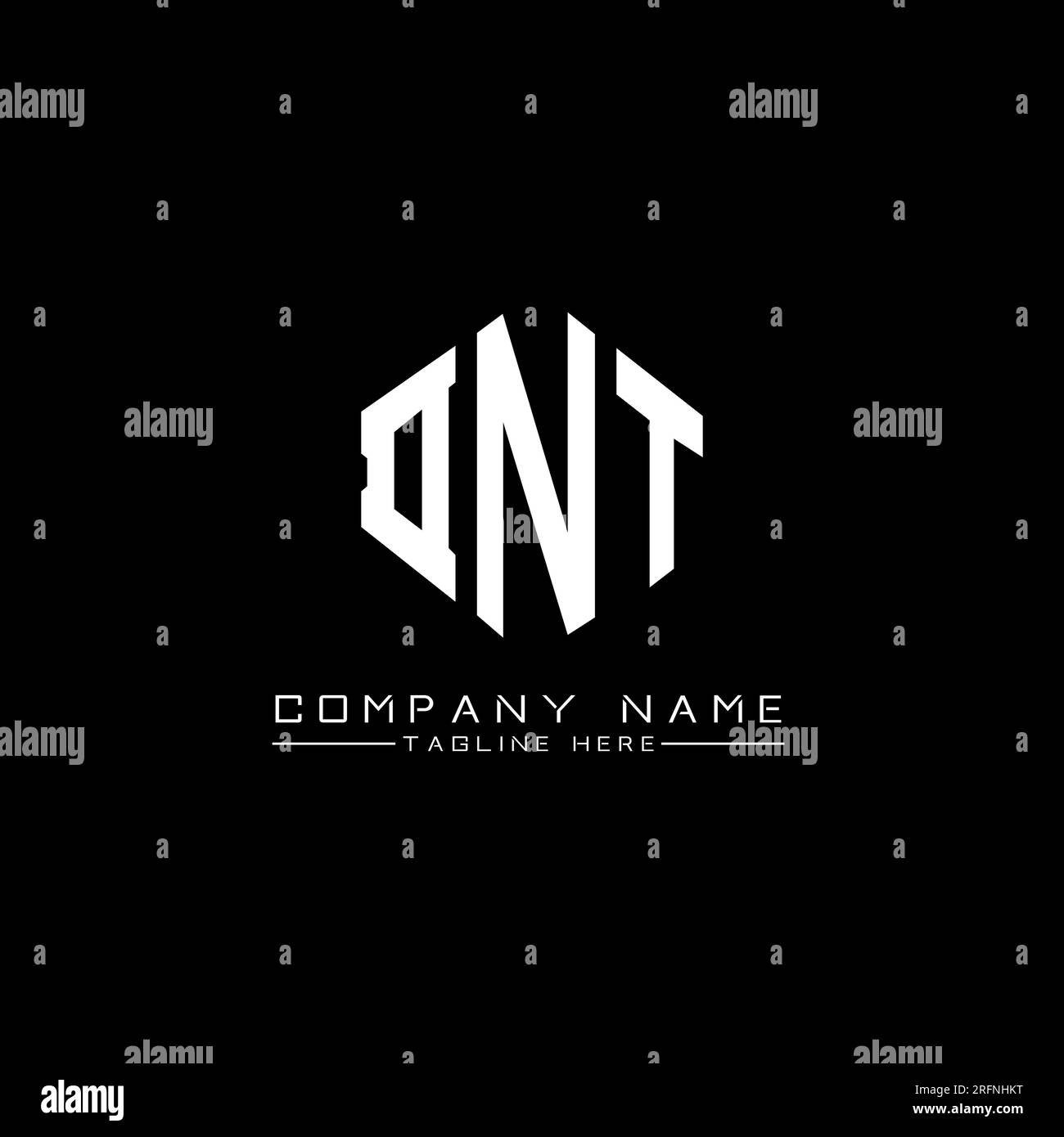 DNT letter logo design with polygon shape. DNT polygon and cube shape logo design. DNT hexagon ...