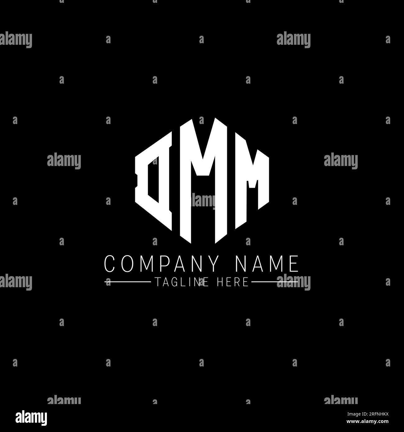 DMM letter logo design with polygon shape. DMM polygon and cube shape ...