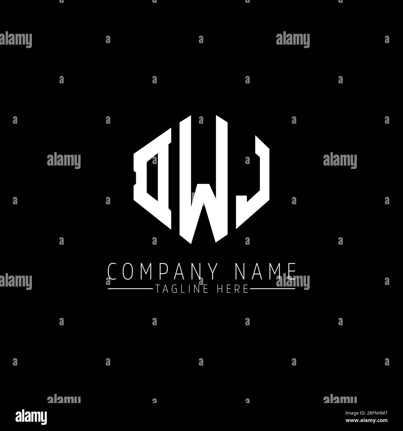 Dwj hexagon Stock Vector Images - Alamy