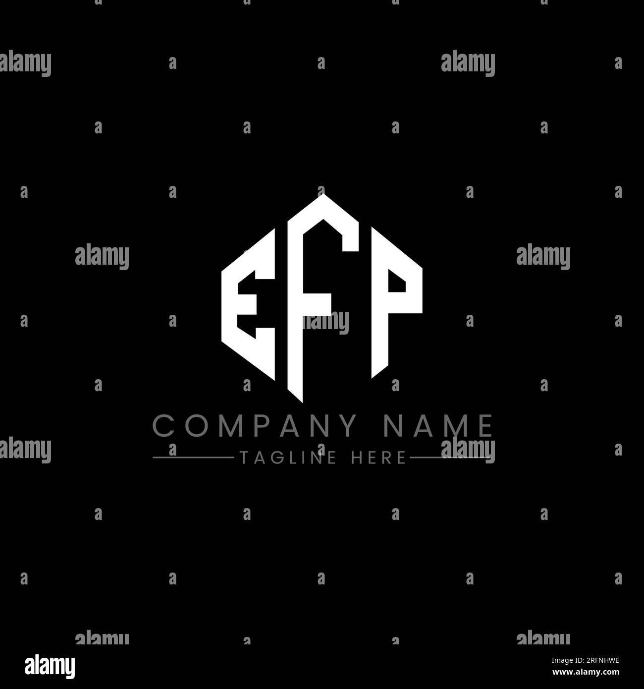 EFP letter logo design with polygon shape. EFP polygon and cube shape ...