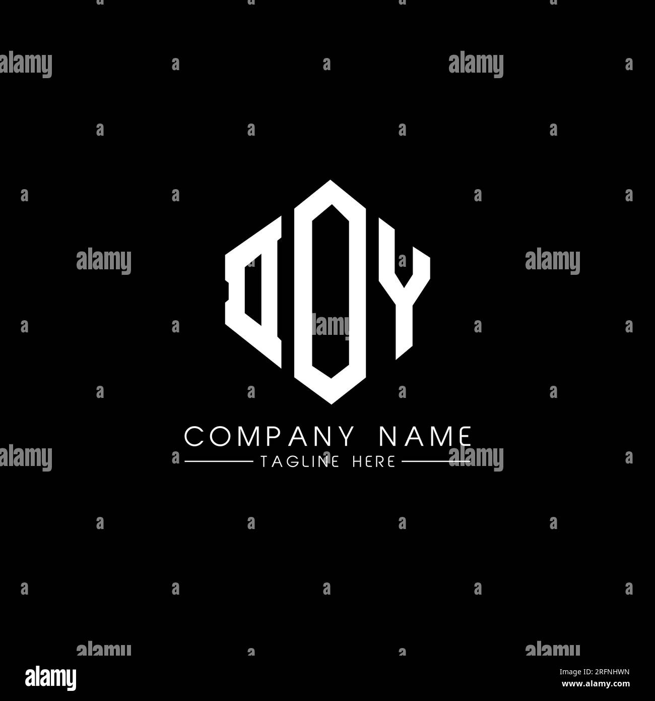 DOY letter logo design with polygon shape. DOY polygon and cube shape ...