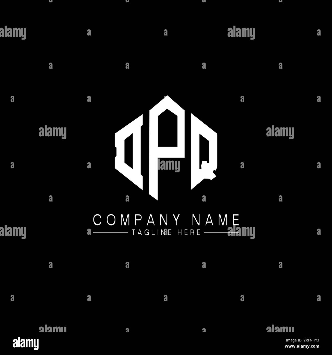 DPQ letter logo design with polygon shape. DPQ polygon and cube shape ...