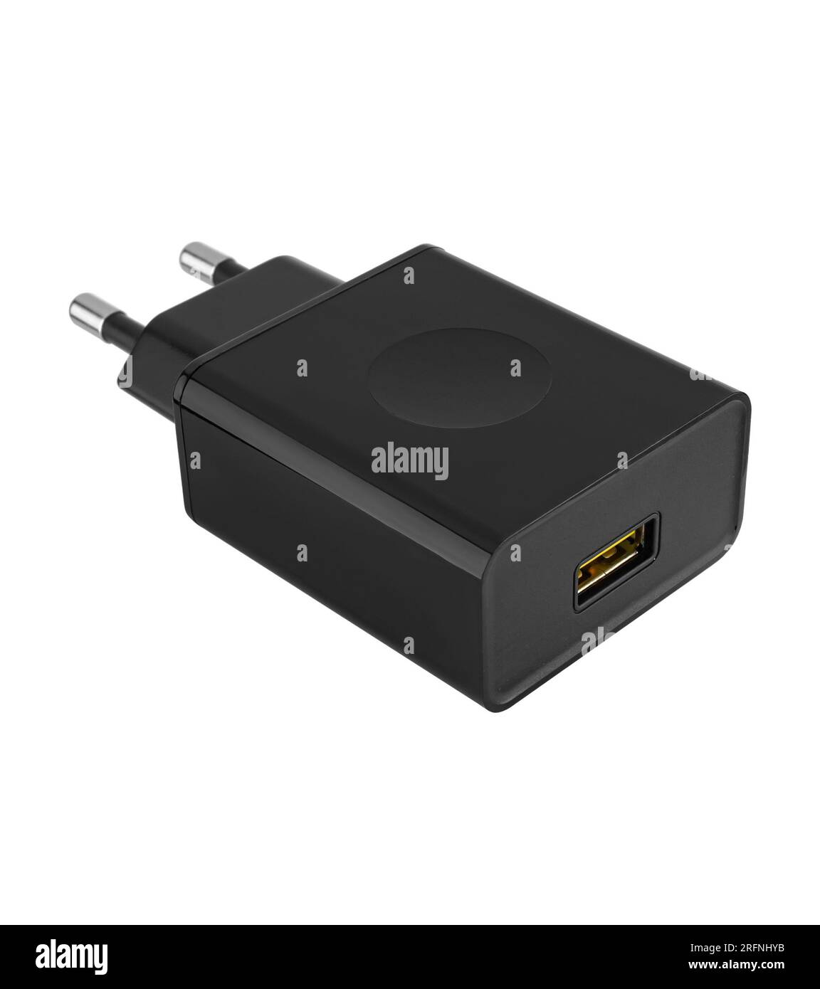 Power adapter for tablet laptop on white background in insulation Stock ...
