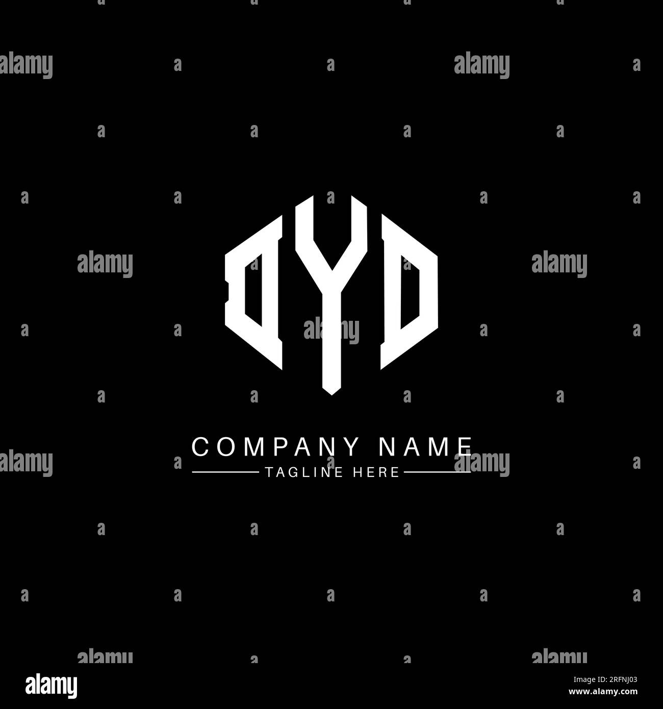 DYD letter logo design with polygon shape. DYD polygon and cube shape ...