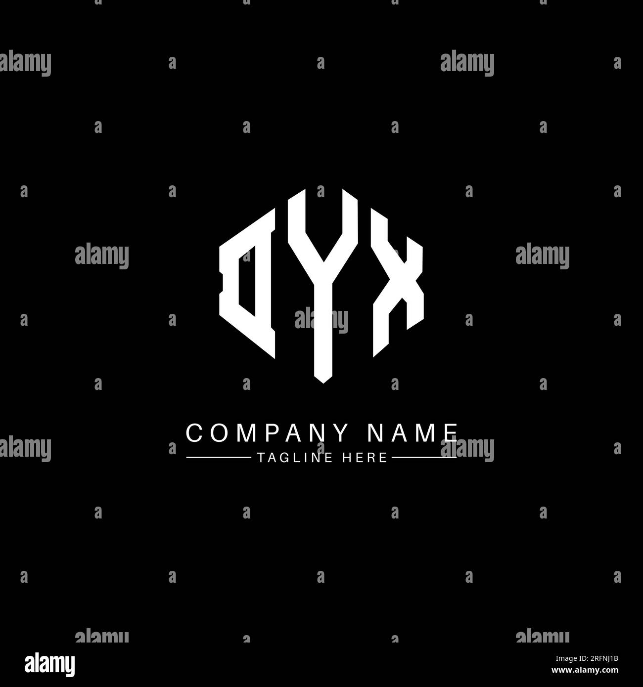 DYX letter logo design with polygon shape. DYX polygon and cube shape ...