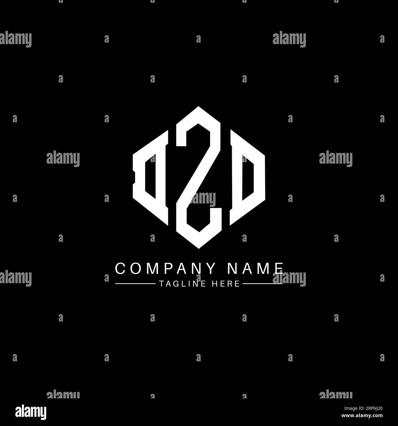 DZD letter logo design with polygon shape. DZD polygon and cube shape ...