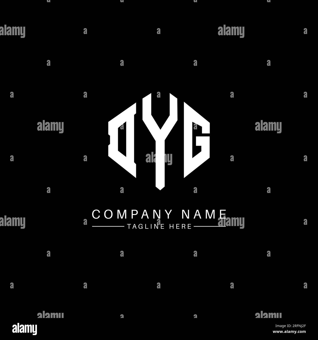 DYG letter logo design with polygon shape. DYG polygon and cube shape ...