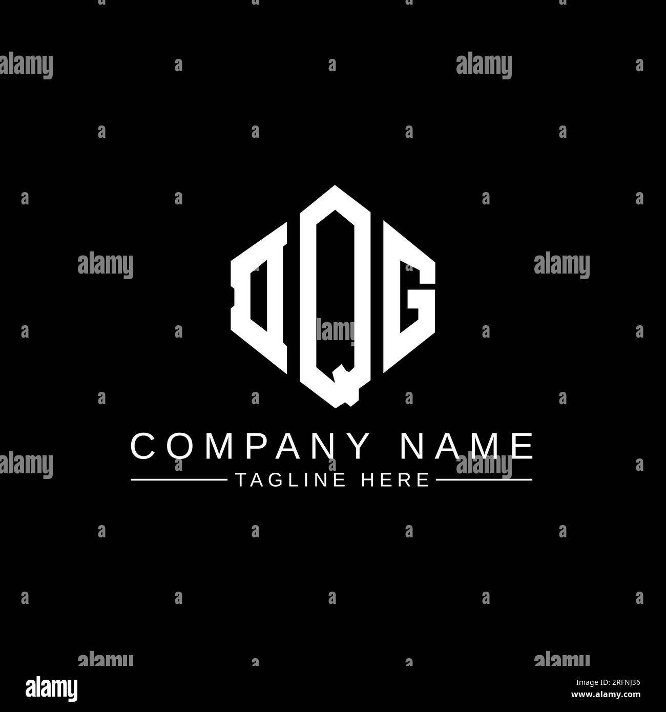 DQG letter logo design with polygon shape. DQG polygon and cube shape ...