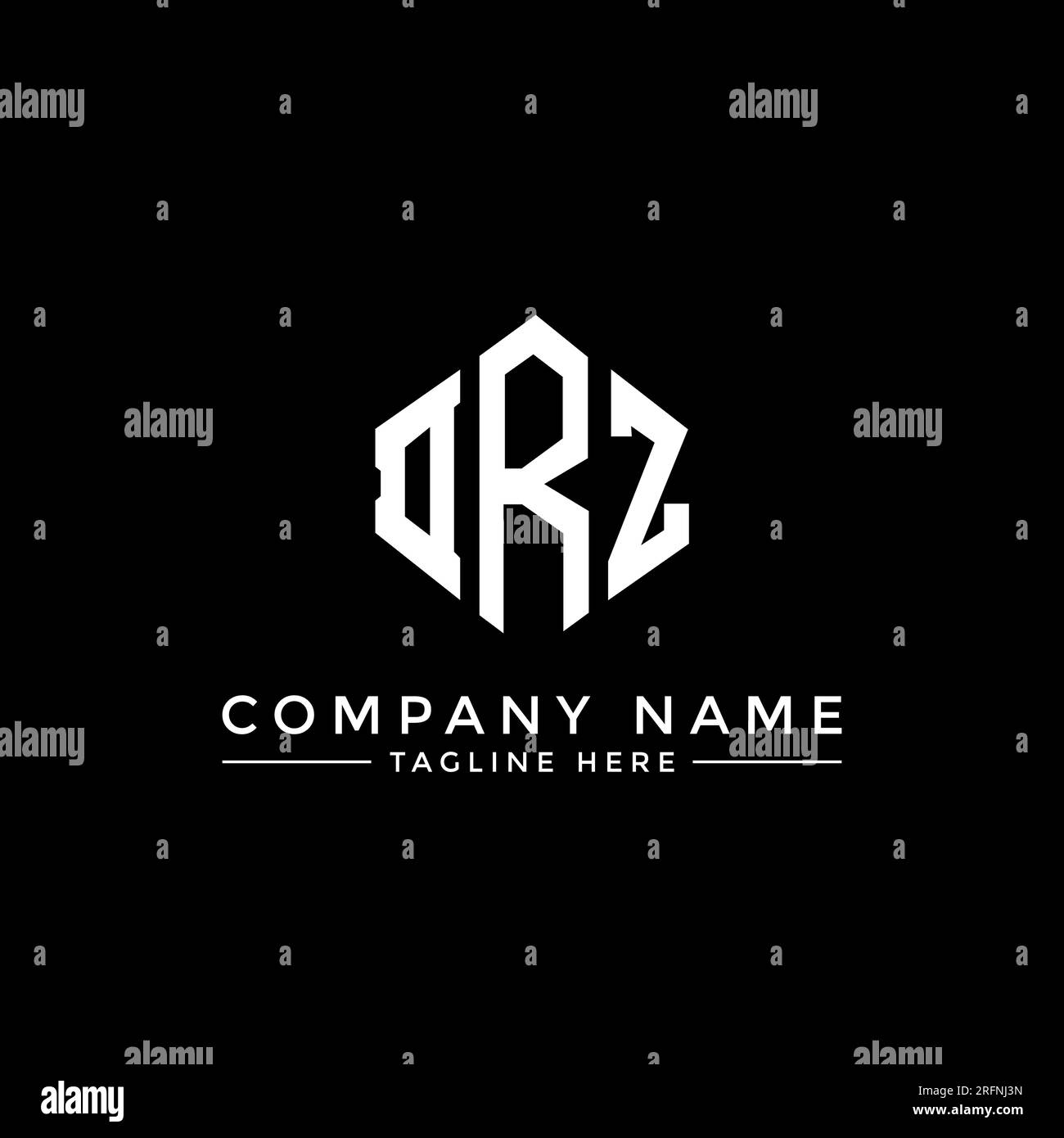 DRZ letter logo design with polygon shape. DRZ polygon and cube shape ...