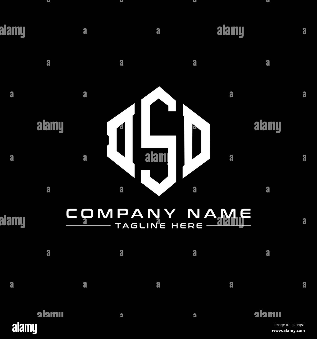 DSD letter logo design with polygon shape. DSD polygon and cube shape ...