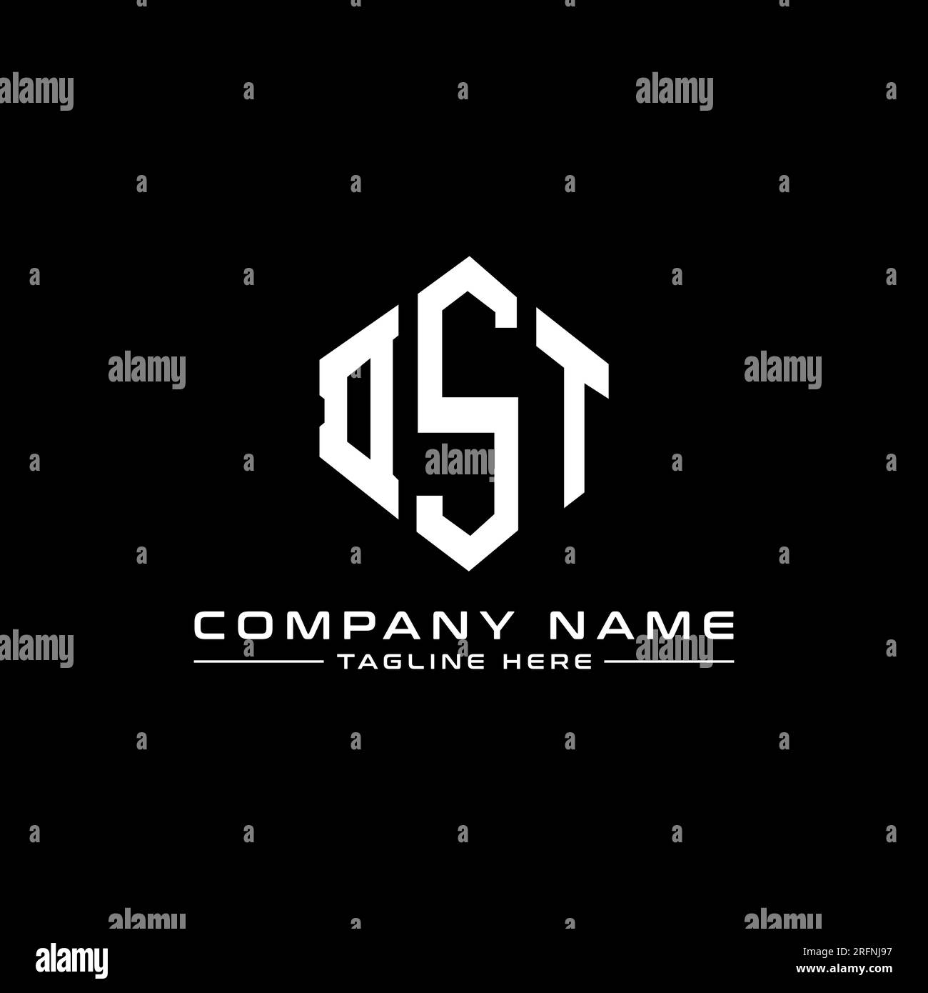 DST letter logo design with polygon shape. DST polygon and cube shape ...