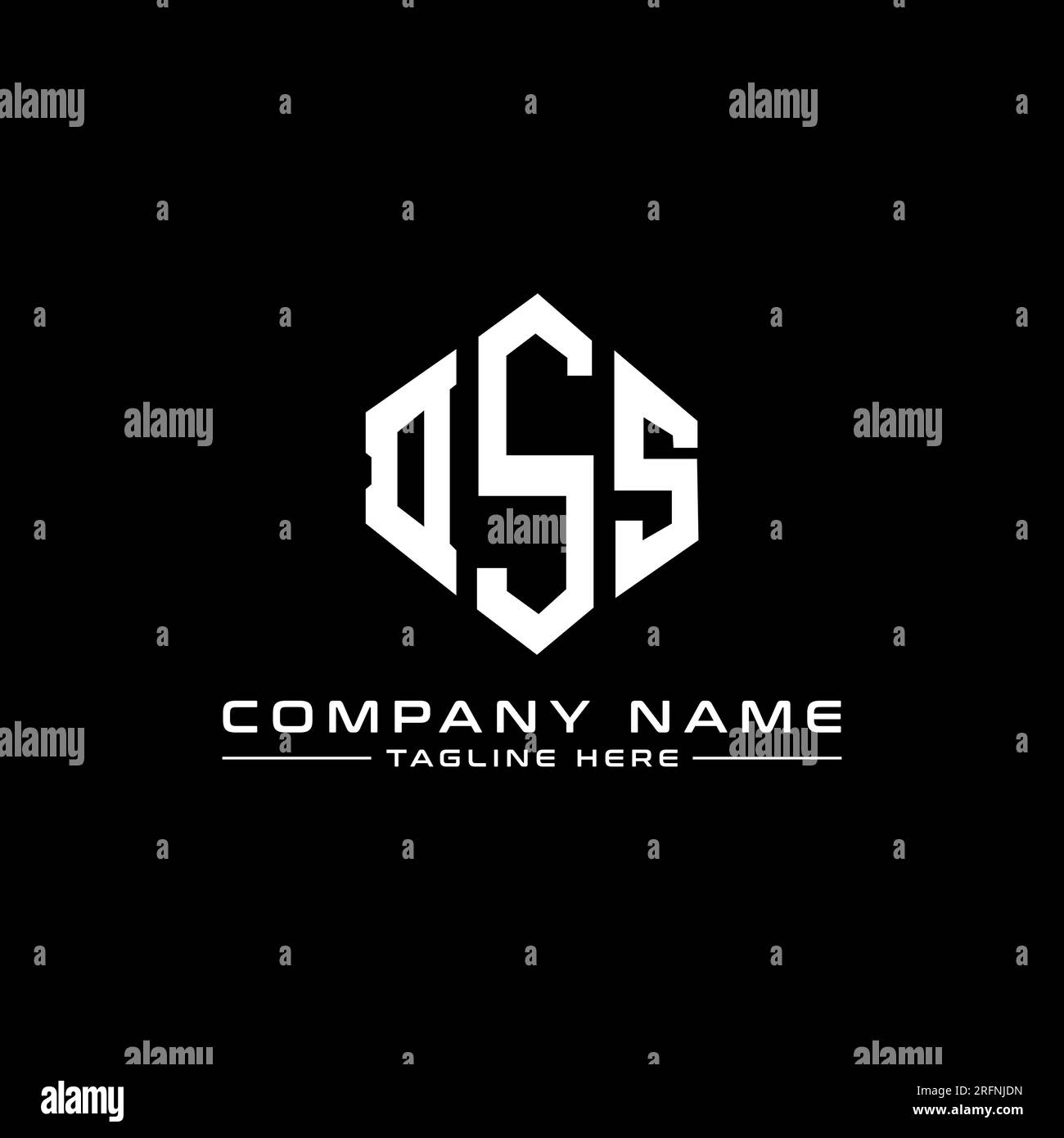 DSS letter logo design with polygon shape. DSS polygon and cube shape ...