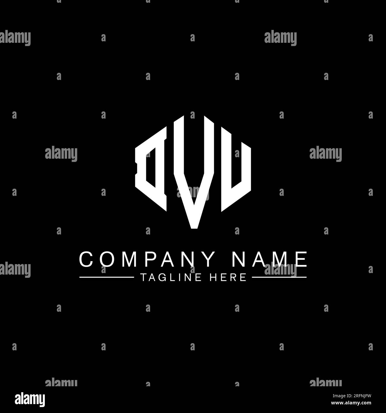 DVU letter logo design with polygon shape. DVU polygon and cube shape ...