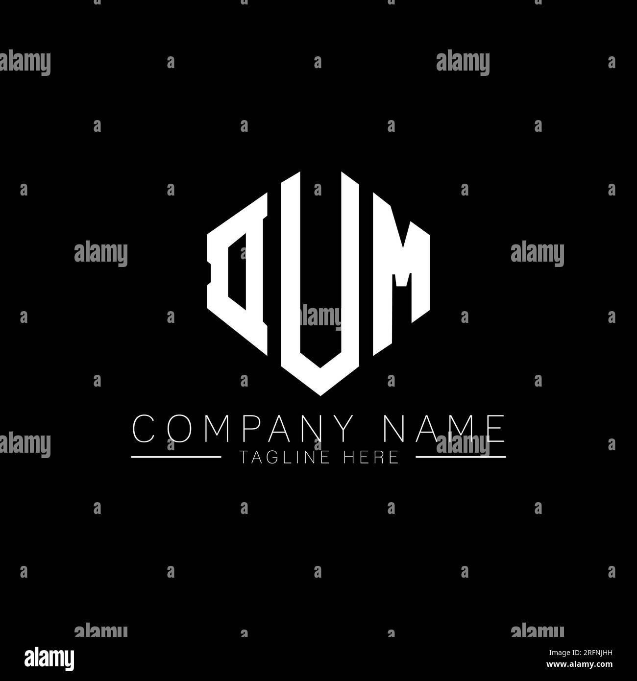 DUM letter logo design with polygon shape. DUM polygon and cube shape ...