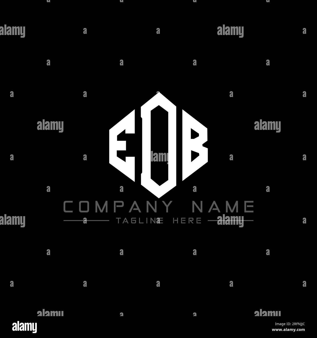 EDB letter logo design with polygon shape. EDB polygon and cube shape ...