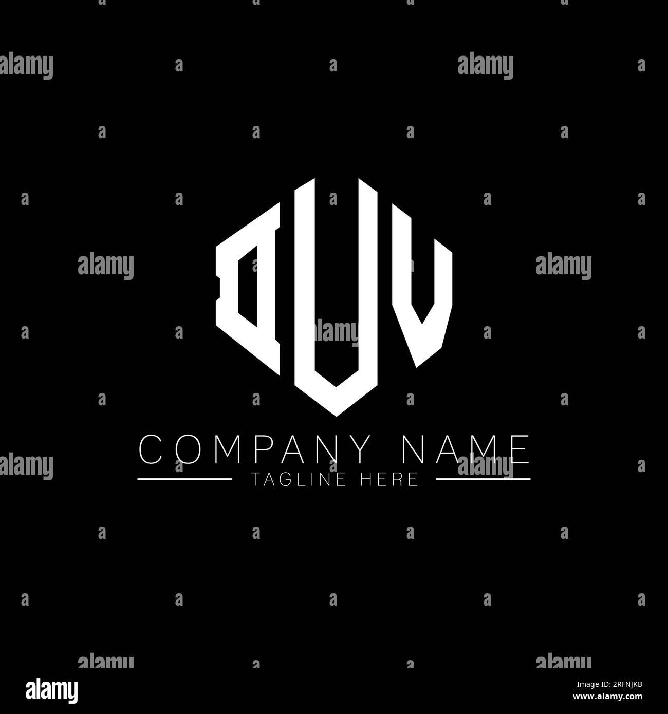 DUV letter logo design with polygon shape. DUV polygon and cube shape ...