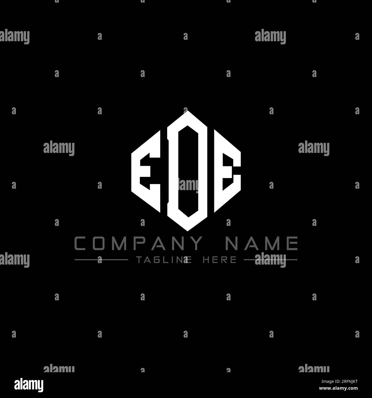 EDE letter logo design with polygon shape. EDE polygon and cube shape ...