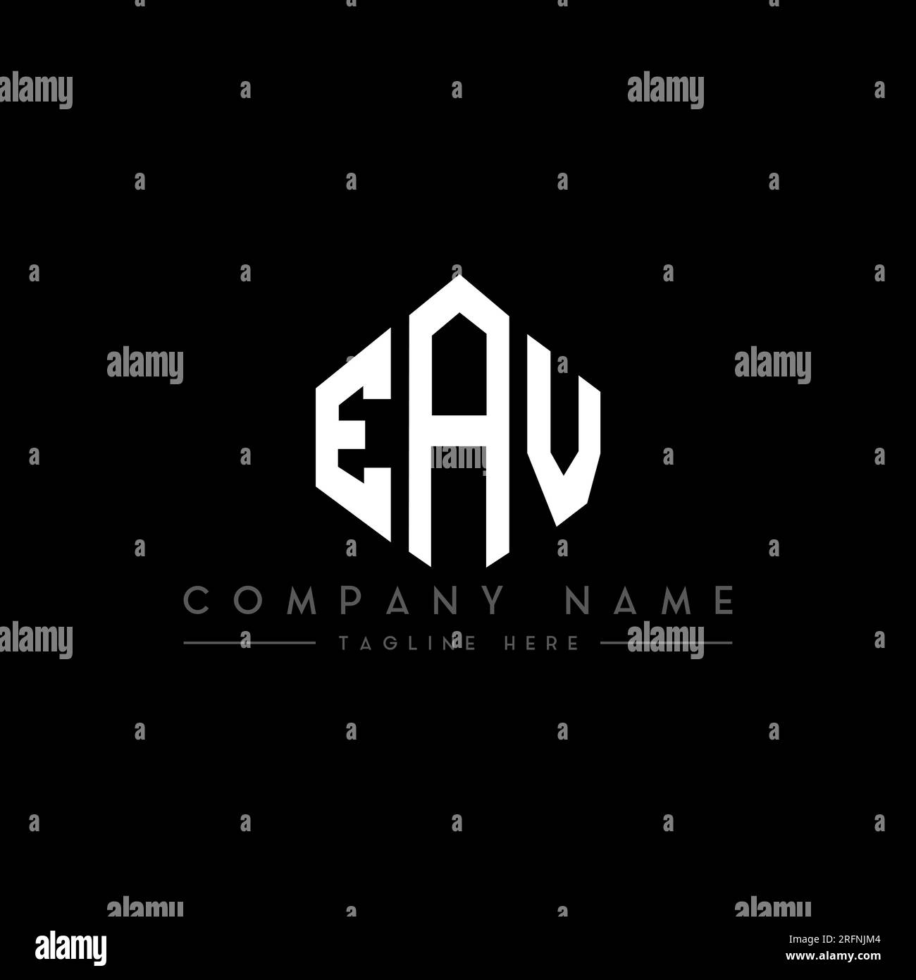 EAV letter logo design with polygon shape. EAV polygon and cube shape ...