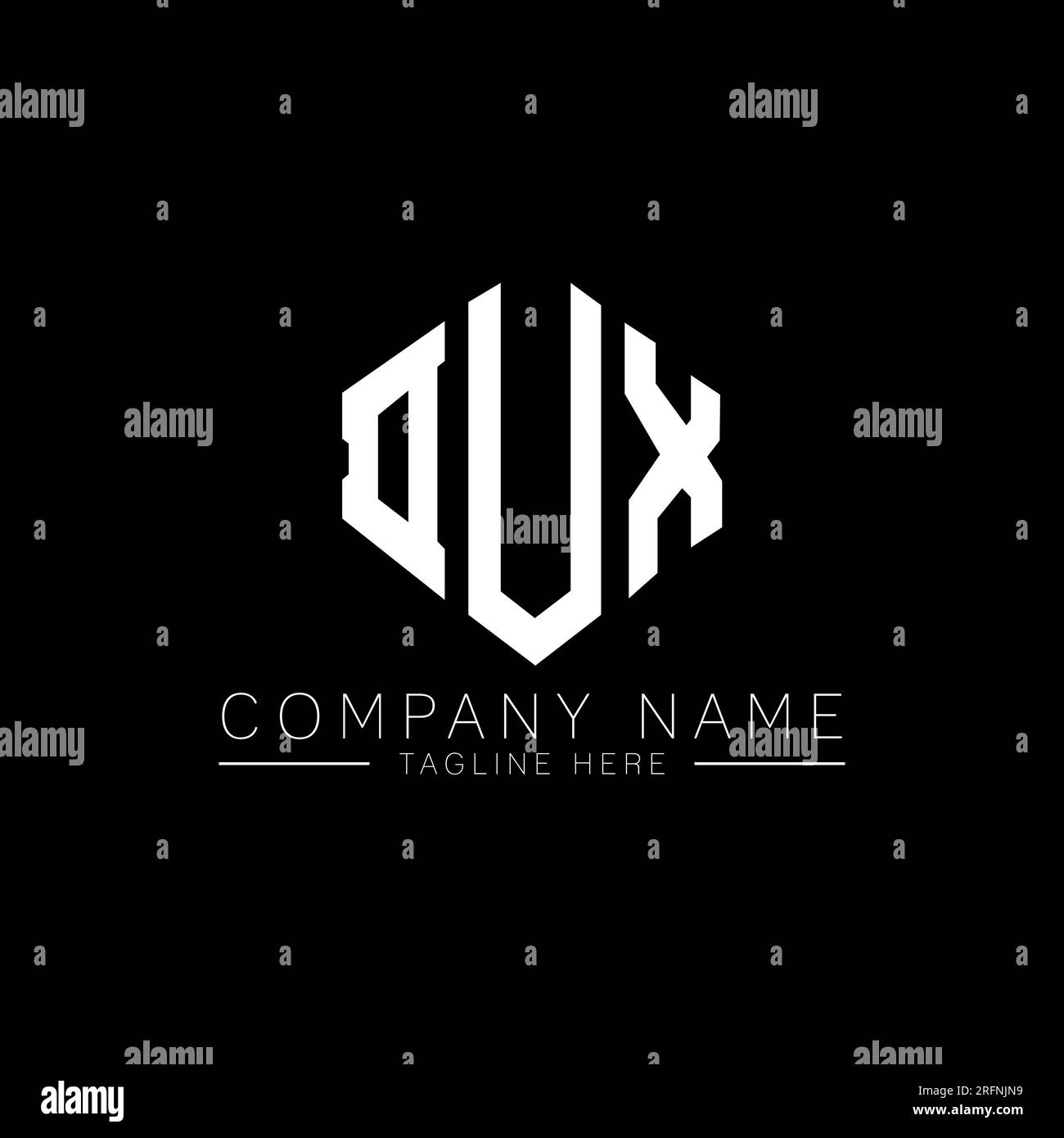 DUX letter logo design with polygon shape. DUX polygon and cube shape ...